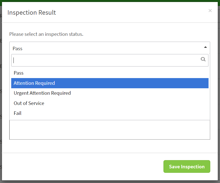 Performing an Inspection - TrackEQ